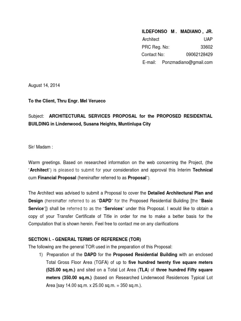 Lindenwood Residences Proposal (Ambf X No of Storeys) | PDF | Architect ...