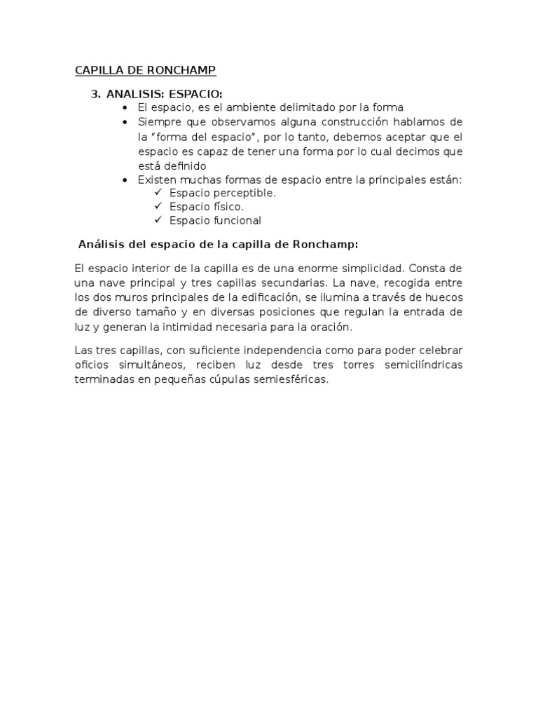 Capilla de Ronchamp | PDF | Iglesia (edificio) | Ligero