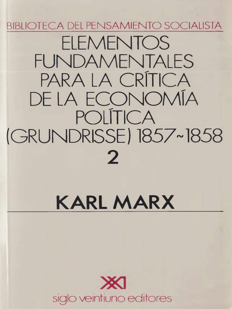 Marx Grundrisse Vol.-2 PDF | PDF | Materialismo | Economias