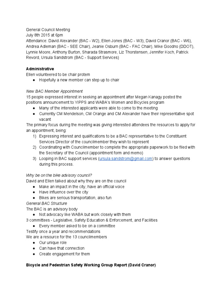 Administrative: New BAC Member Appointment | PDF | Road Transport ...