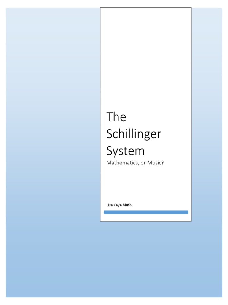 Schillinger | PDF | Harmony | Cartesian Coordinate System