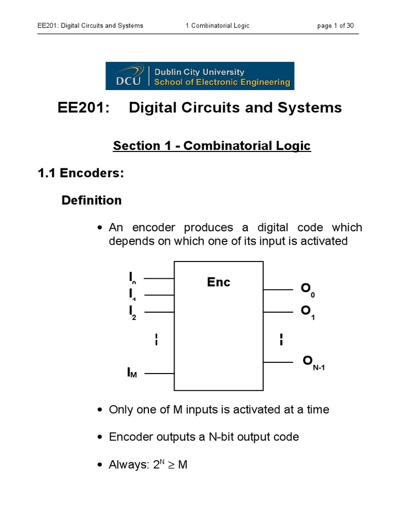 01 Combinatorial Logic | PDF | Computer Engineering | Electronics