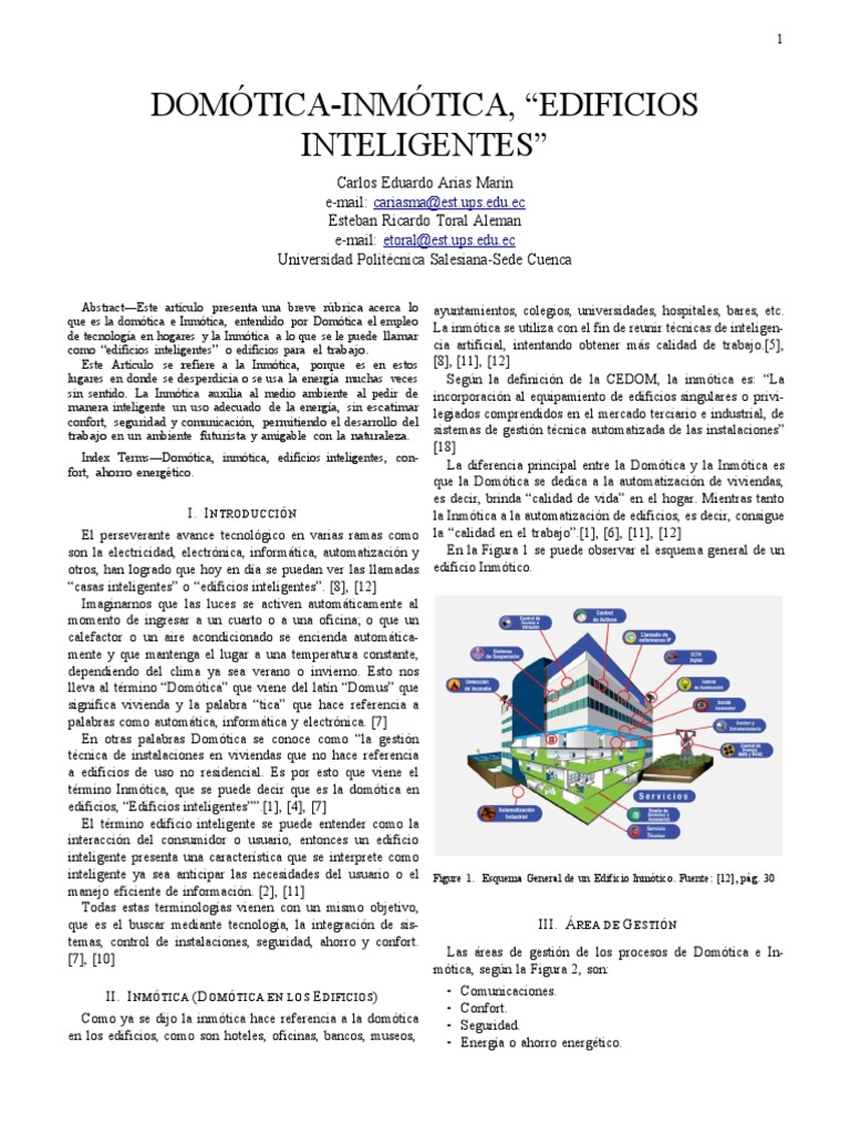 Inmótica Edificios Inteligentes Pdf Automatización Del Hogar