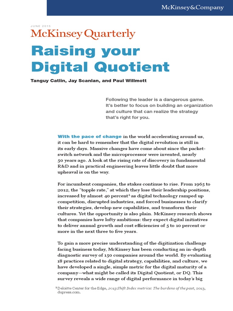 Raising Your Digital Quotient | PDF | Strategic Management | Innovation