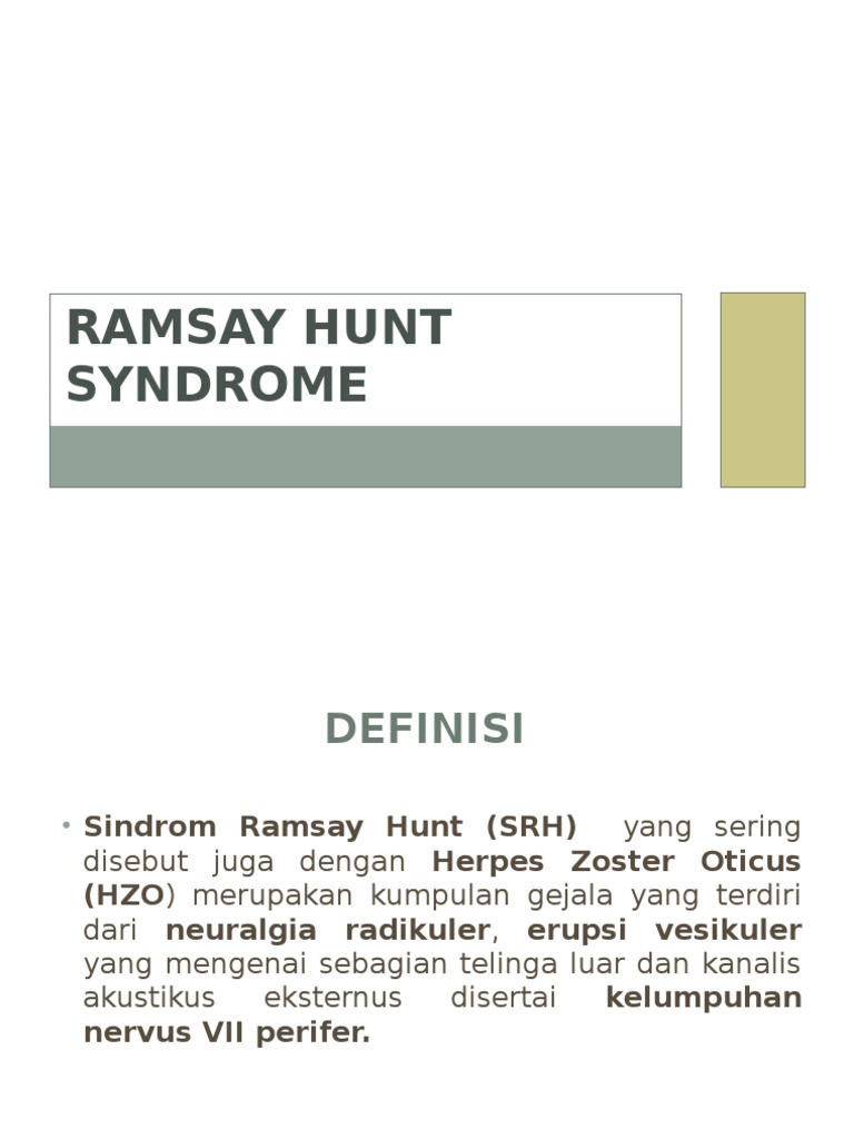 Ramsay Hunt Syndrome | PDF