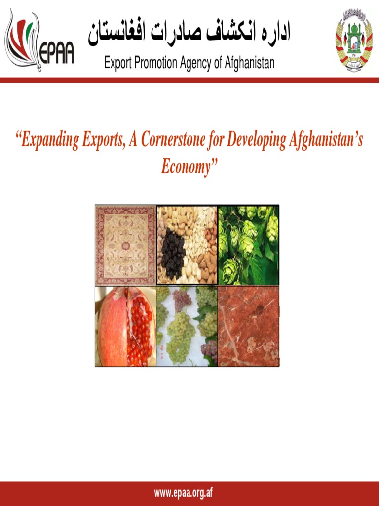 EPAA-presentation 14 Oct 2008 | PDF | Exports | Afghanistan