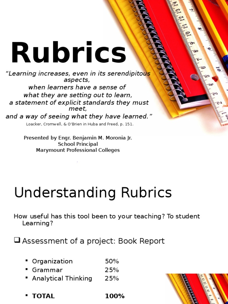 Rubrics BMM | PDF | Rubric (Academic) | Educational Assessment