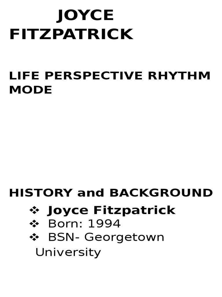 Joyce Fitzpatrick | Nursing | Self