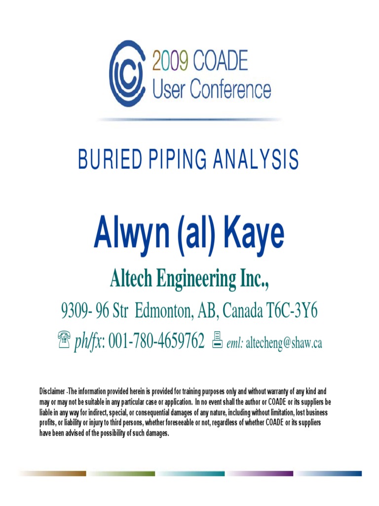 BURIED PIPING ANALYSIS - Al Kaye ppdfb07 PDF | PDF | Geotechnical ...