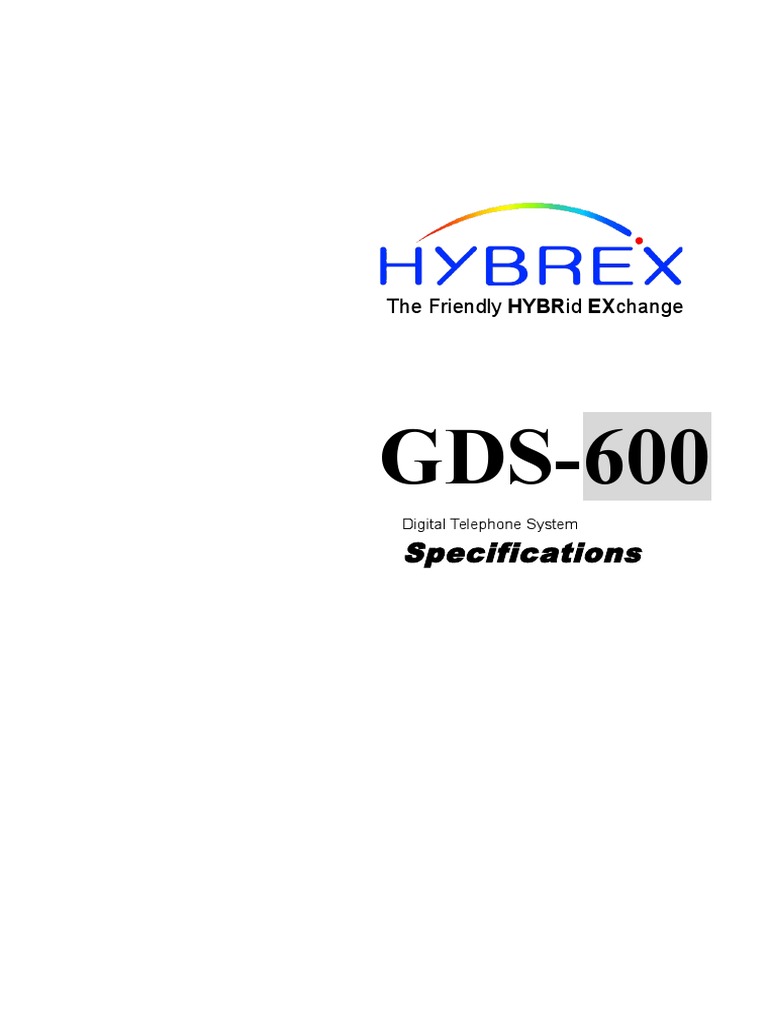 GDS-600 Hybrex Phone System Manual | PDF | Electrical Impedance | Telephone