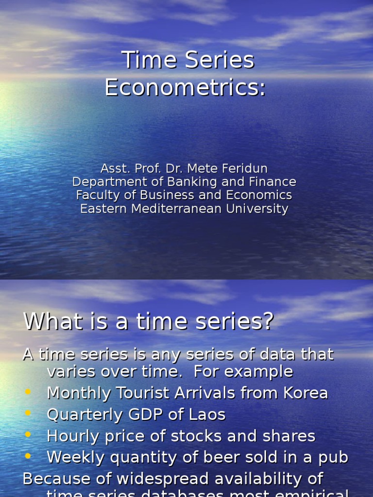 Time Series | PDF | Vector Autoregression | Autoregressive Integrated Moving Average