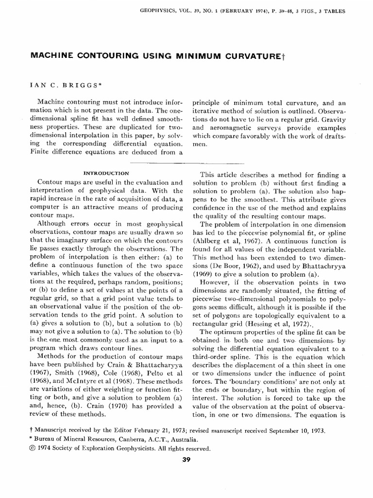 Machine Contouring Using Minimum Curvature | PDF | Interpolation ...