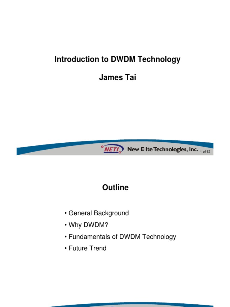 Introduction To DWDM Technology | PDF | Wavelength Division ...