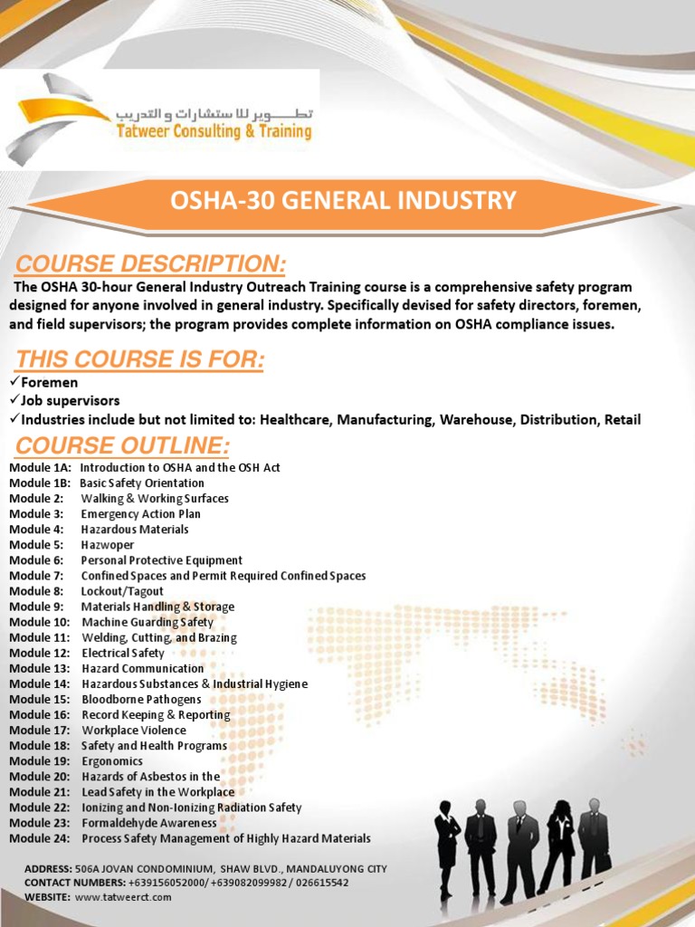 OSHA - 30 General Industry | PDF