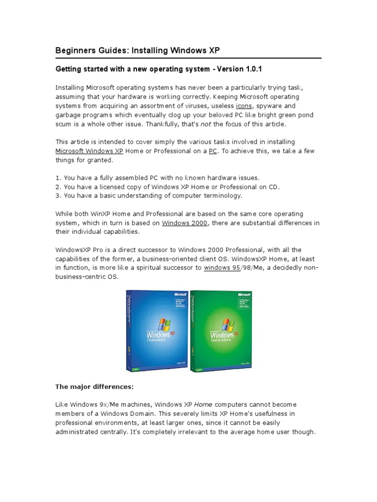 Installing Windows XP | PDF | Windows Xp | Microsoft Windows