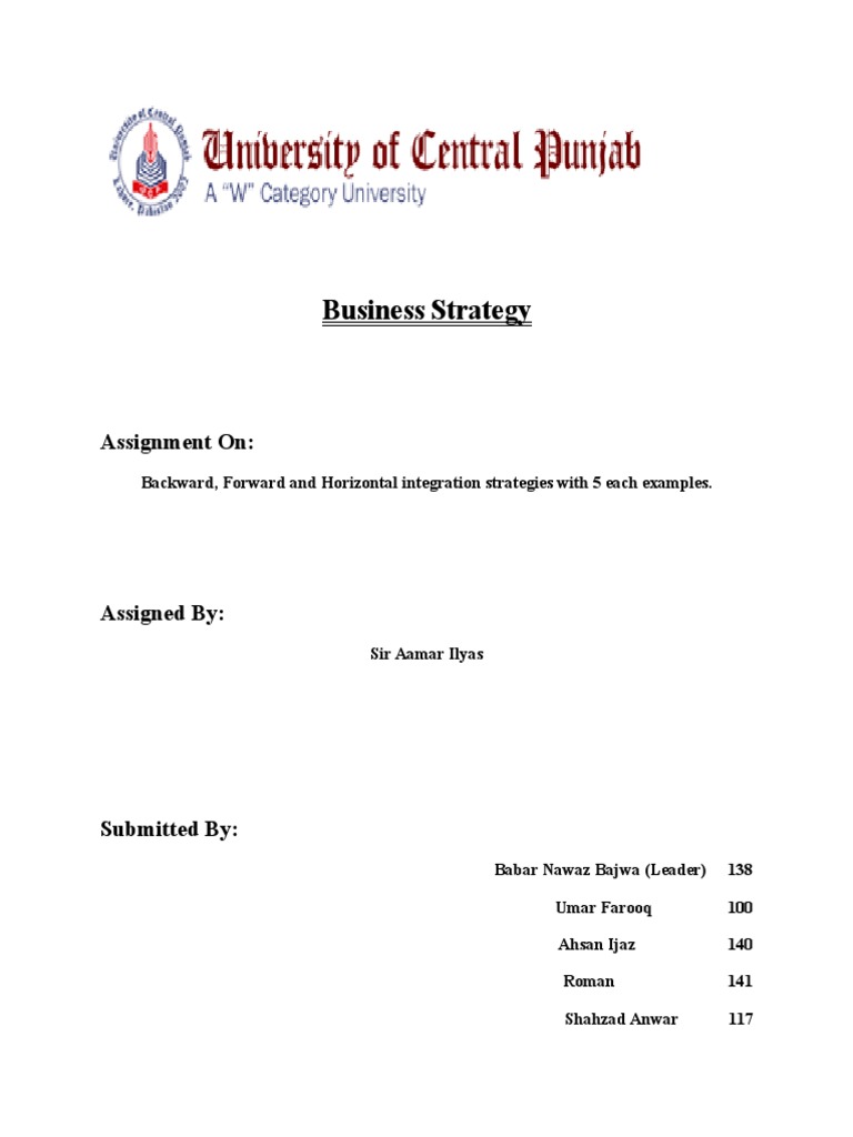 UCP Assignment Title Page Example | PDF