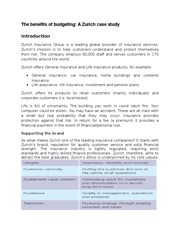Benefit of Budgeting Case Study | PDF | Insurance | Life Insurance