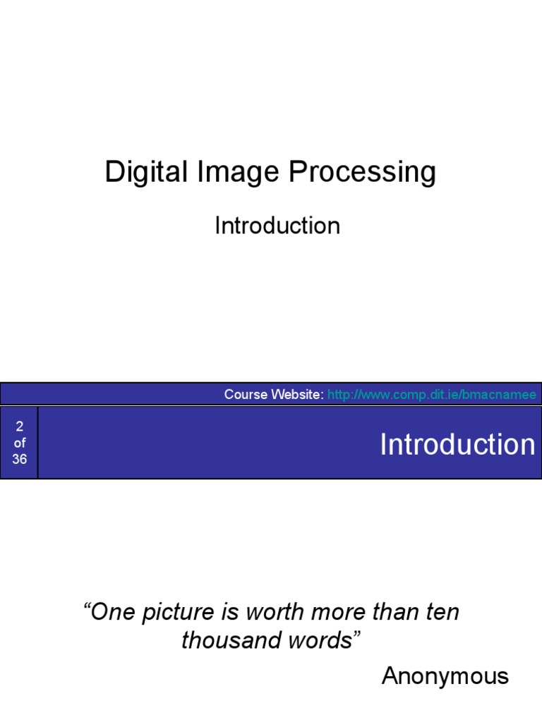 Digital Image Processing: Course Website | PDF | Computer Vision ...