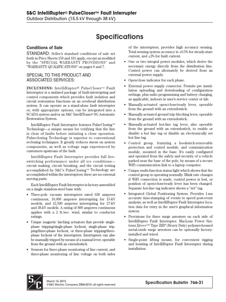 Sandc Recloser | PDF | Power Supply | Scada