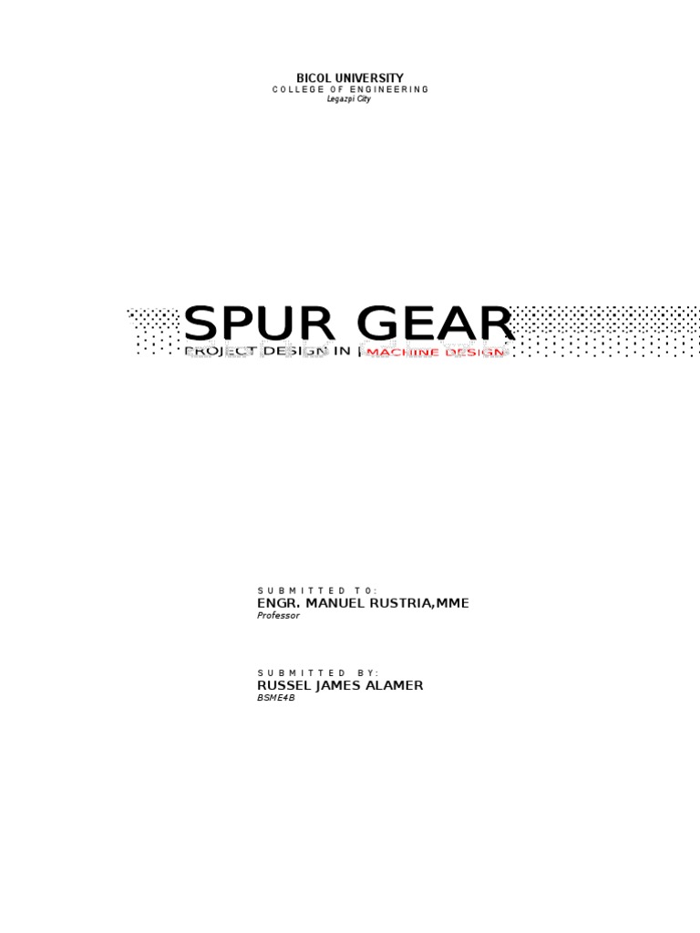 Gear Project Design | PDF | Gear | Chemistry