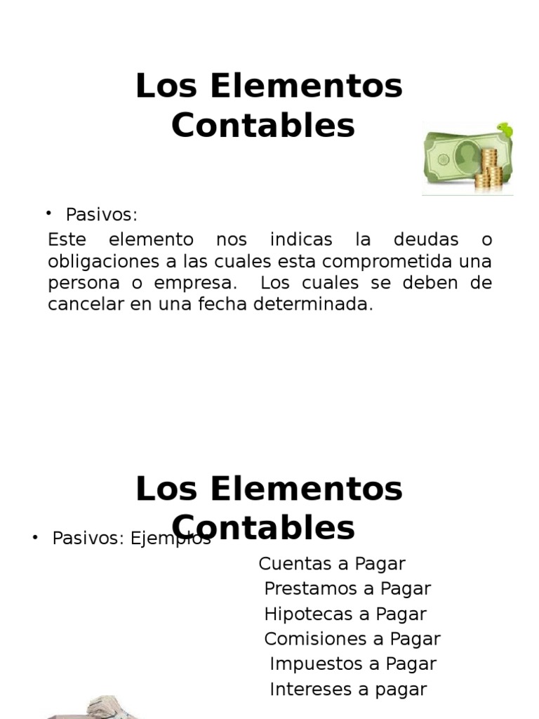 Los Elementos Contables | PDF | Hoja de balance | Contabilidad