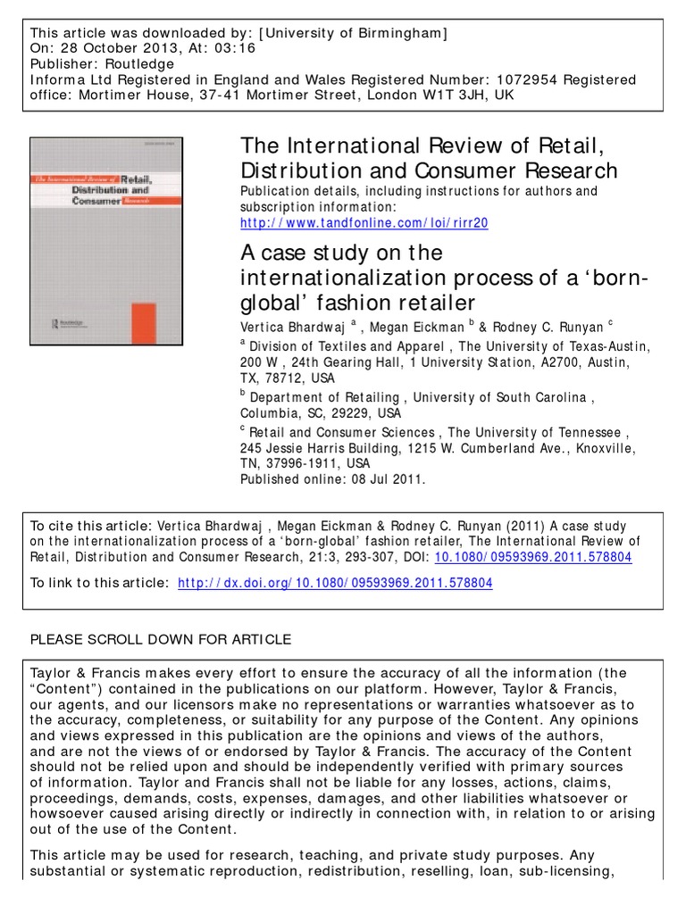 Zara's Born-Global Expansion Strategies | PDF | Internationalization ...