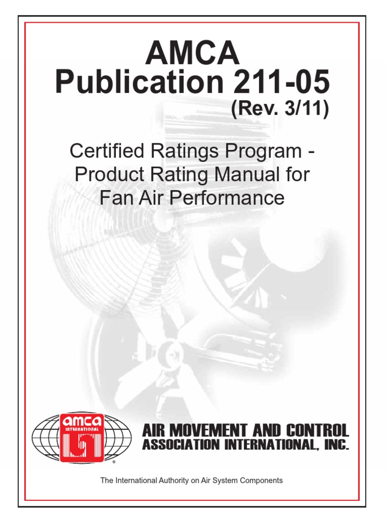 Amca 211 | PDF | Mechanical Fan | Mechanical Engineering