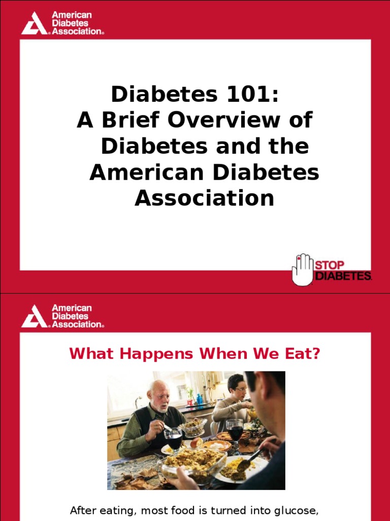 Diabetes 101: A Brief Overview of Diabetes and The American Diabetes ...