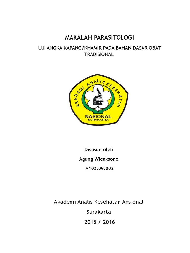 Uji Angka Kapang/khamir Pada Bahan Dasar Obat Tradisional | PDF