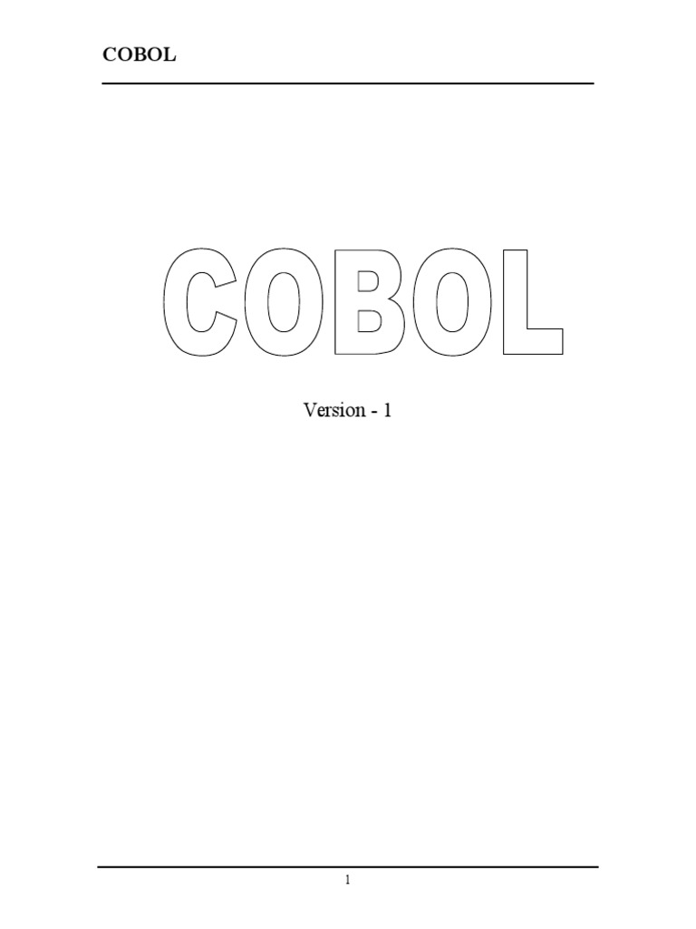 COBOL Guide for Beginners | PDF | Control Flow | Input/Output