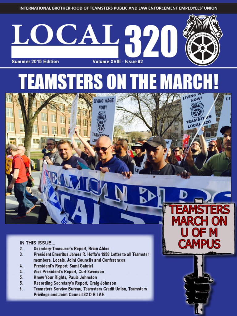Teamsters Local 320 Newsletter | PDF | International Brotherhood Of ...