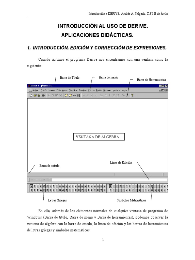 Introducción Al Uso de DERIVE 5 | PDF | Factorización | Ecuaciones