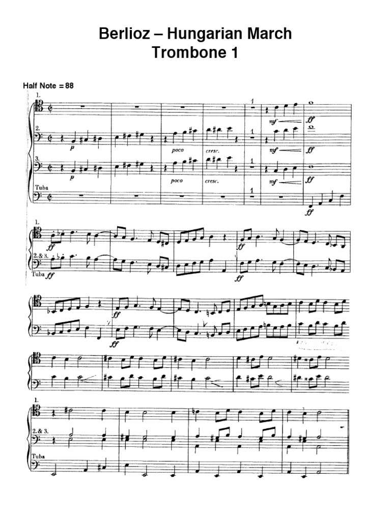 Trombone Excerpts from Berlioz, Brahms, Mahler, Mozart, Ravel, Rossini ...