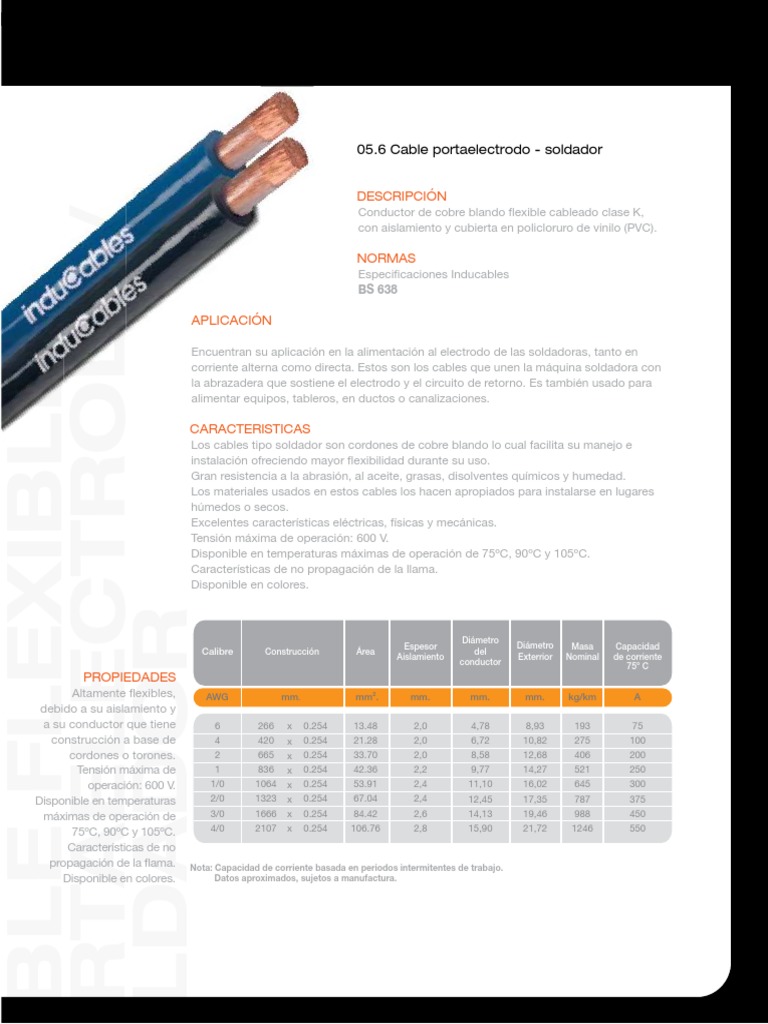 Cables Porta Electrodo: Especificaciones y Usos | PDF