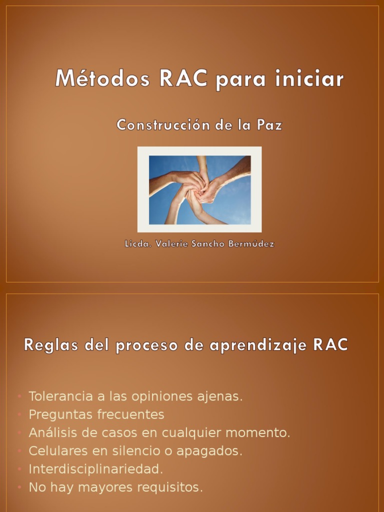 Métodos RAC para Iniciar | PDF | Mediación | Negociación