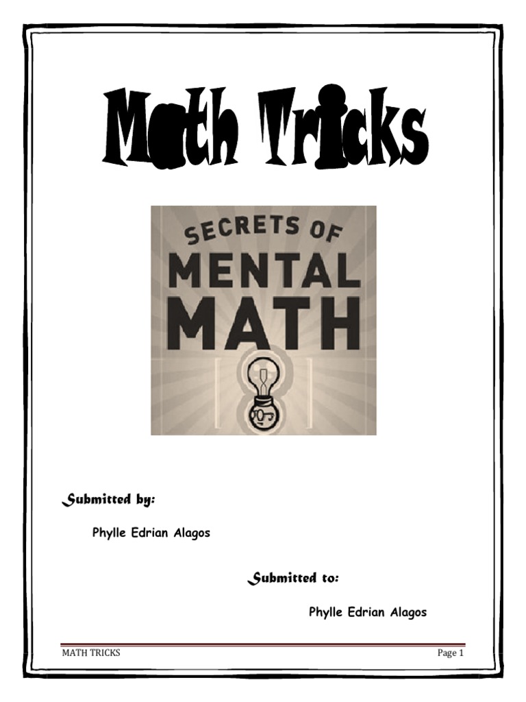 Math Tricks PDF | PDF