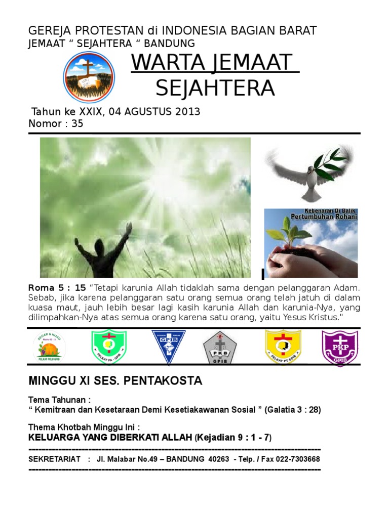 Contoh Warta Jemaat | PDF