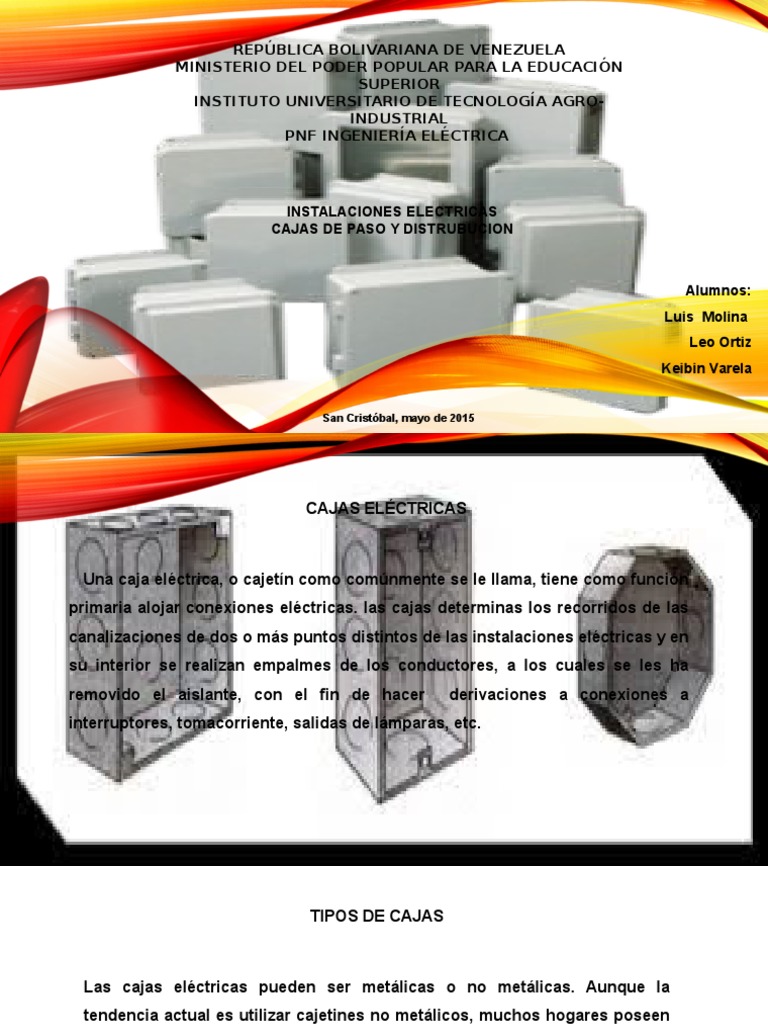 Tipos de Cajas Eléctricas y Sus Usos | PDF | Rieles | Enchufes y tomas ...