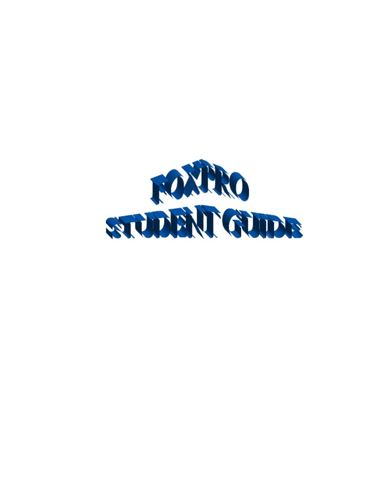 FoxPro Database | PDF | Database Index | Databases