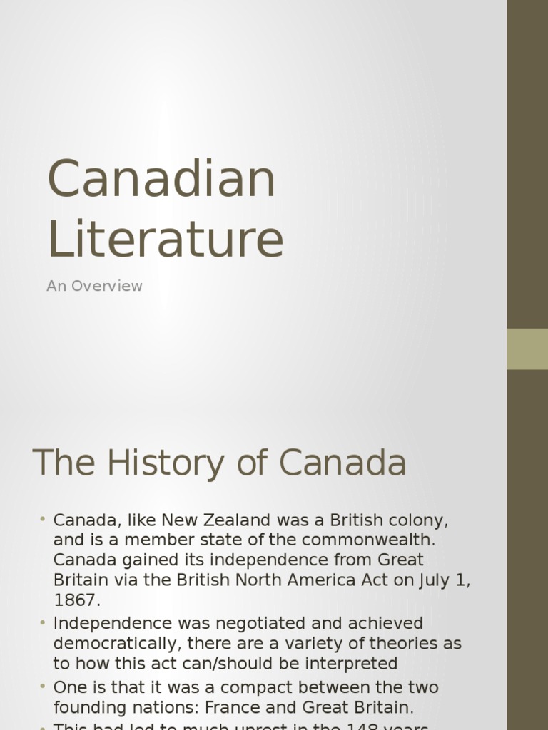 Canadian Literature | PDF | Canadian Literature | Canada