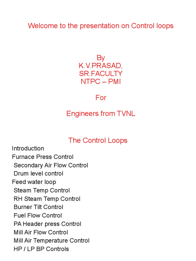 Auto Loops Tvnl Pdf Control System Control Theory