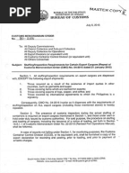 BOC Customs Memorandum Order 7-2014