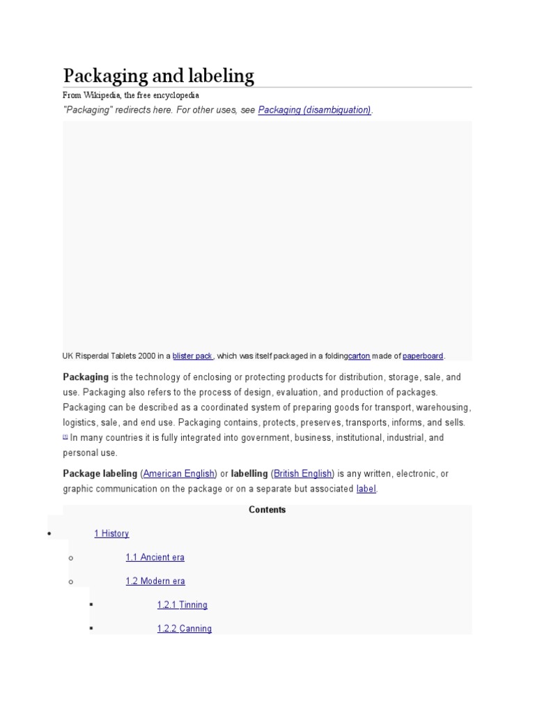 Packaging and Labeling | PDF | Packaging And Labeling | Industries