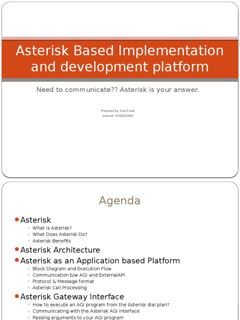 Asterisk Presentation | PDF | Application Programming Interface ...