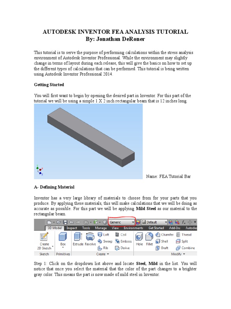 Autodesk Inventor Fea Analysis Tutorial | Simulation | Double Click