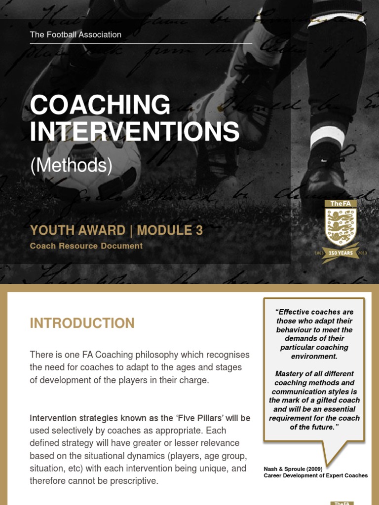 Coaching Interventions Methods by The English FA | Download Free PDF ...