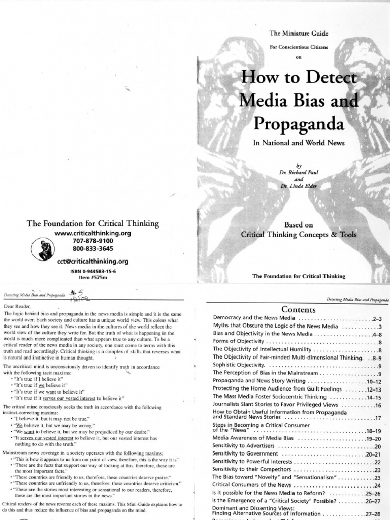 How To Detect Media Bias and Propaganda in National and World News | PDF