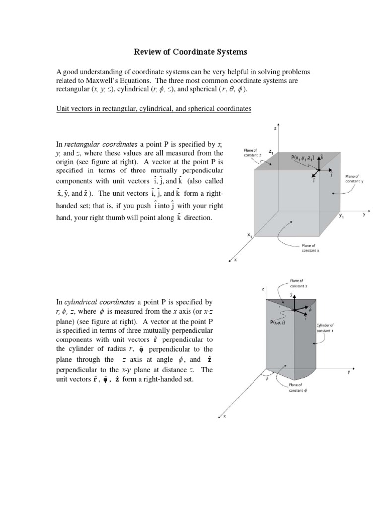 CoordinateSystemReview PDF | PDF | Coordinate System | Trigonometric ...