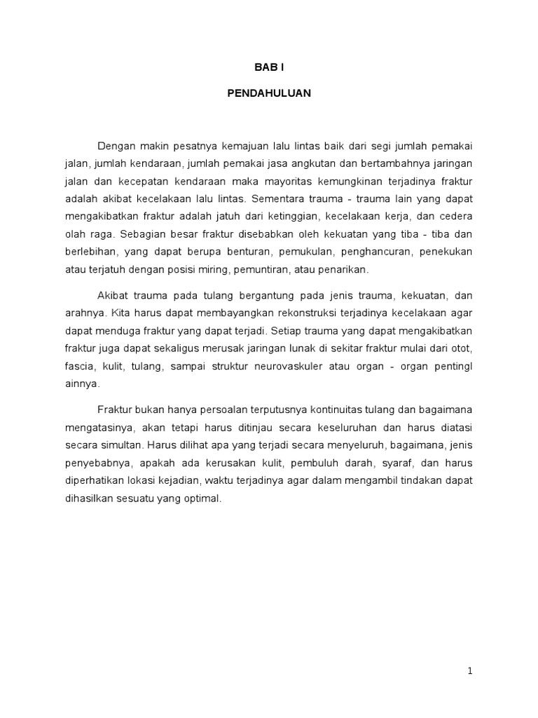 Terapi Konservatif Fraktur Femur - Print | PDF