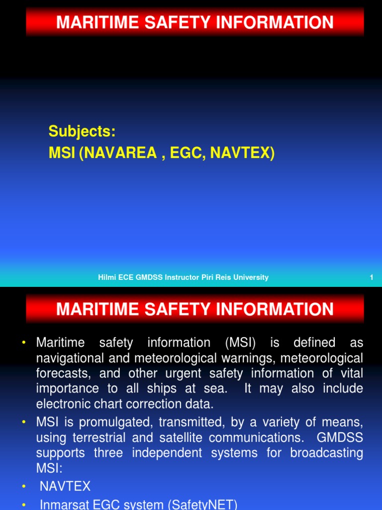 4 Msi Navarea Egc Safetynet Navtex) | PDF | Telecommunications | Radio